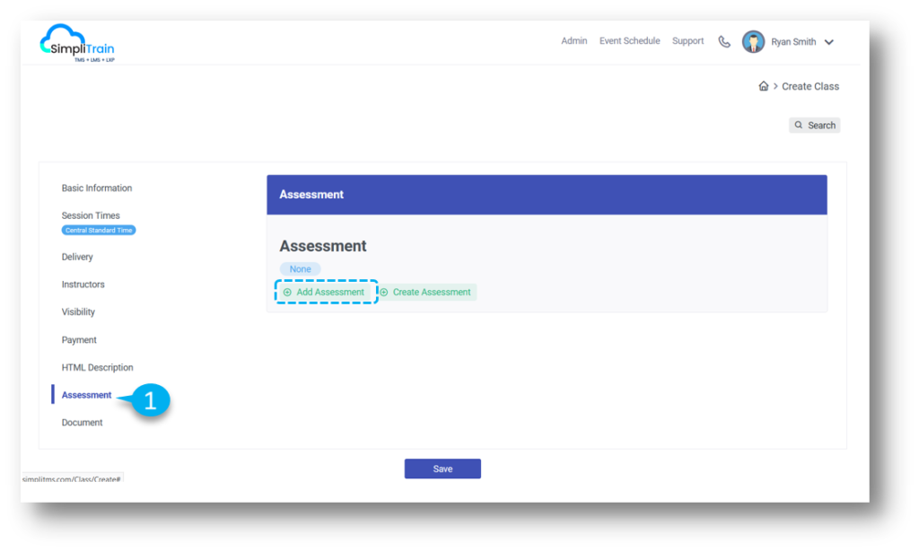 How to Map an Assessment to a Course or Class in SimpliTrain - SimpliTrain HelpDesk